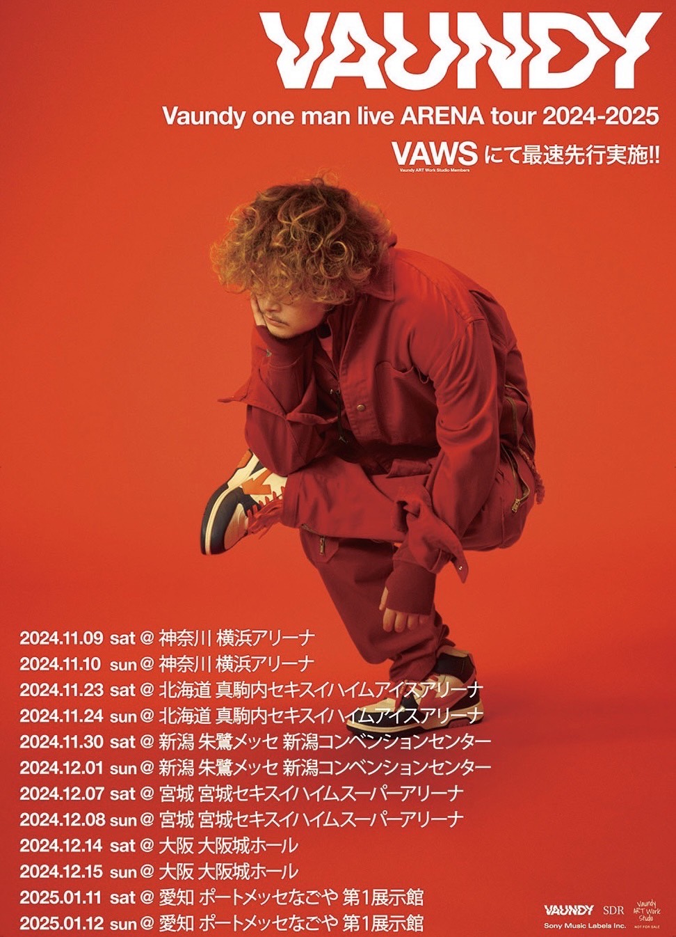Vaundy one man live ARENA tour 2024-2025 VAWS MEMBERSチケット2次先行受付開始！